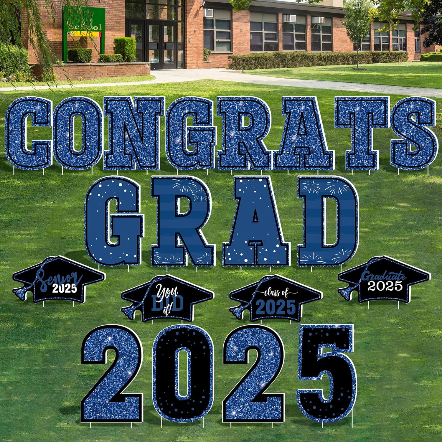 WovenWink Graduation Yard Signs, 20 PCS Congrats Grad Lawn Stakes ...