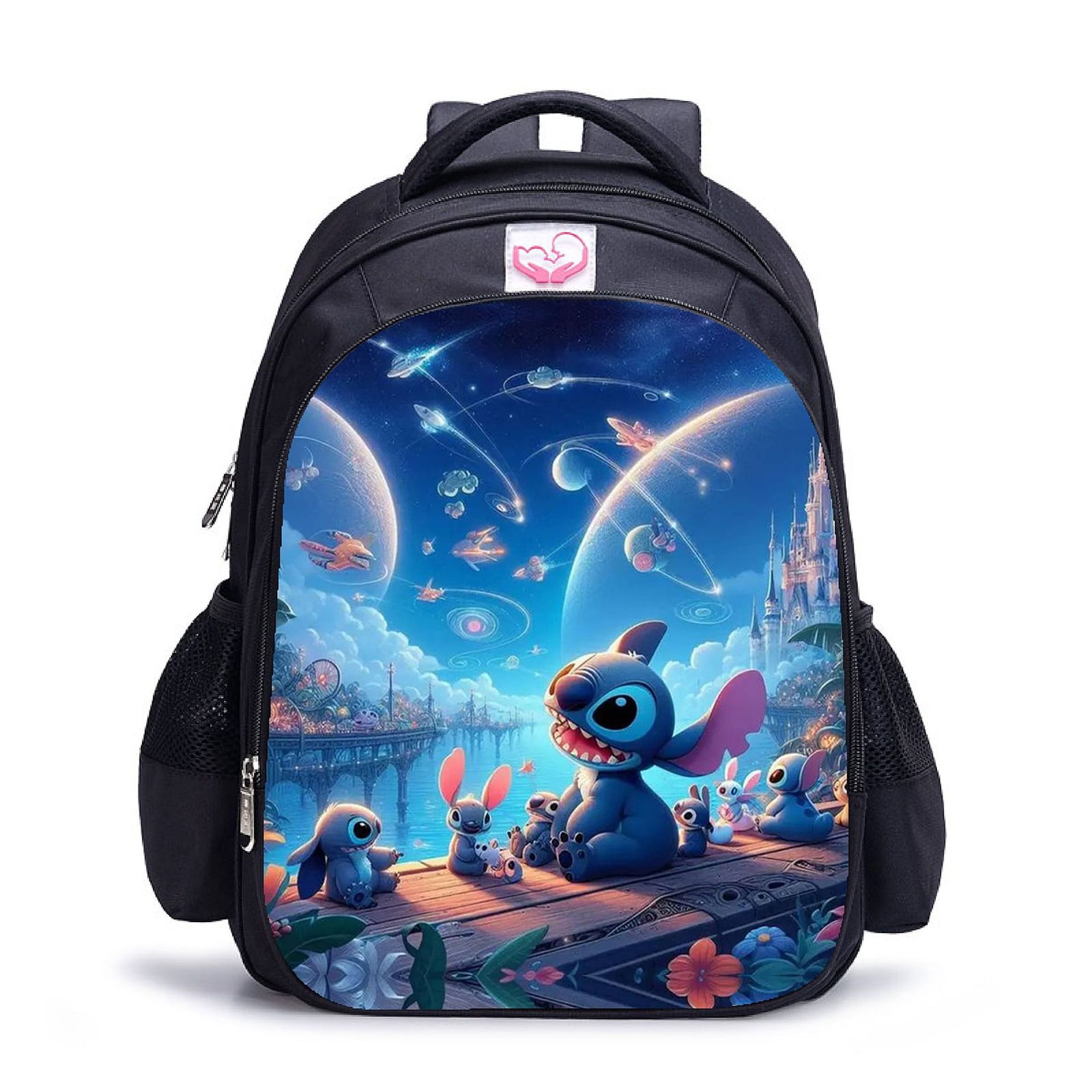 WovenWink Lilo & Stitch Backpacks, 13.8" Cartoon Stitch Angel Travel ...