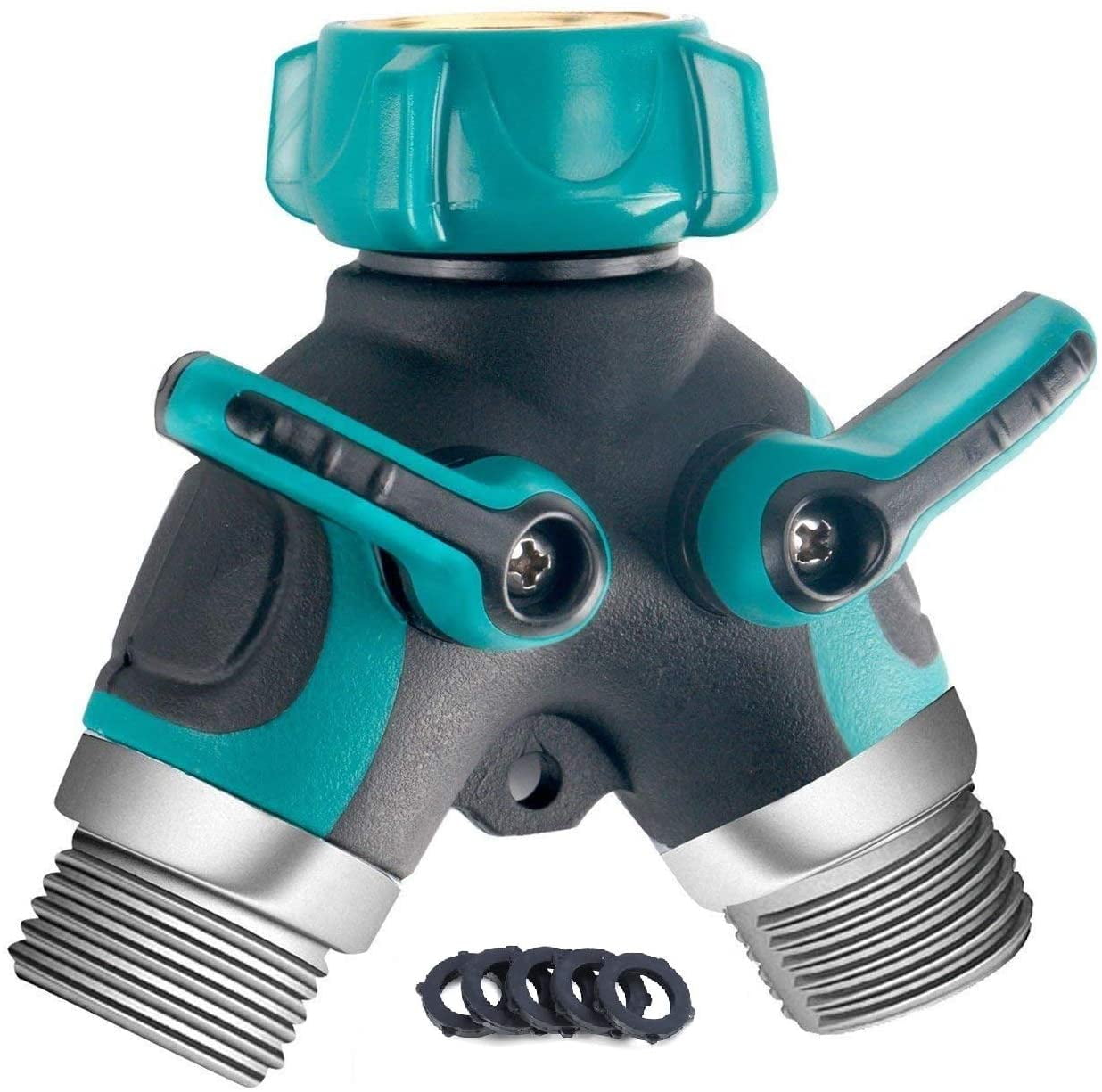 WovenWink Metal Garden Hose Splitter Upgraded 2025, 2 Way Y Hose ...
