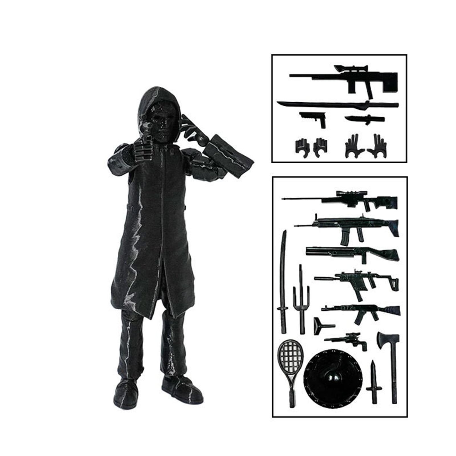 WovenWink Squid Game Toys Action Figures, 5.66" Black Front Man Movable ...