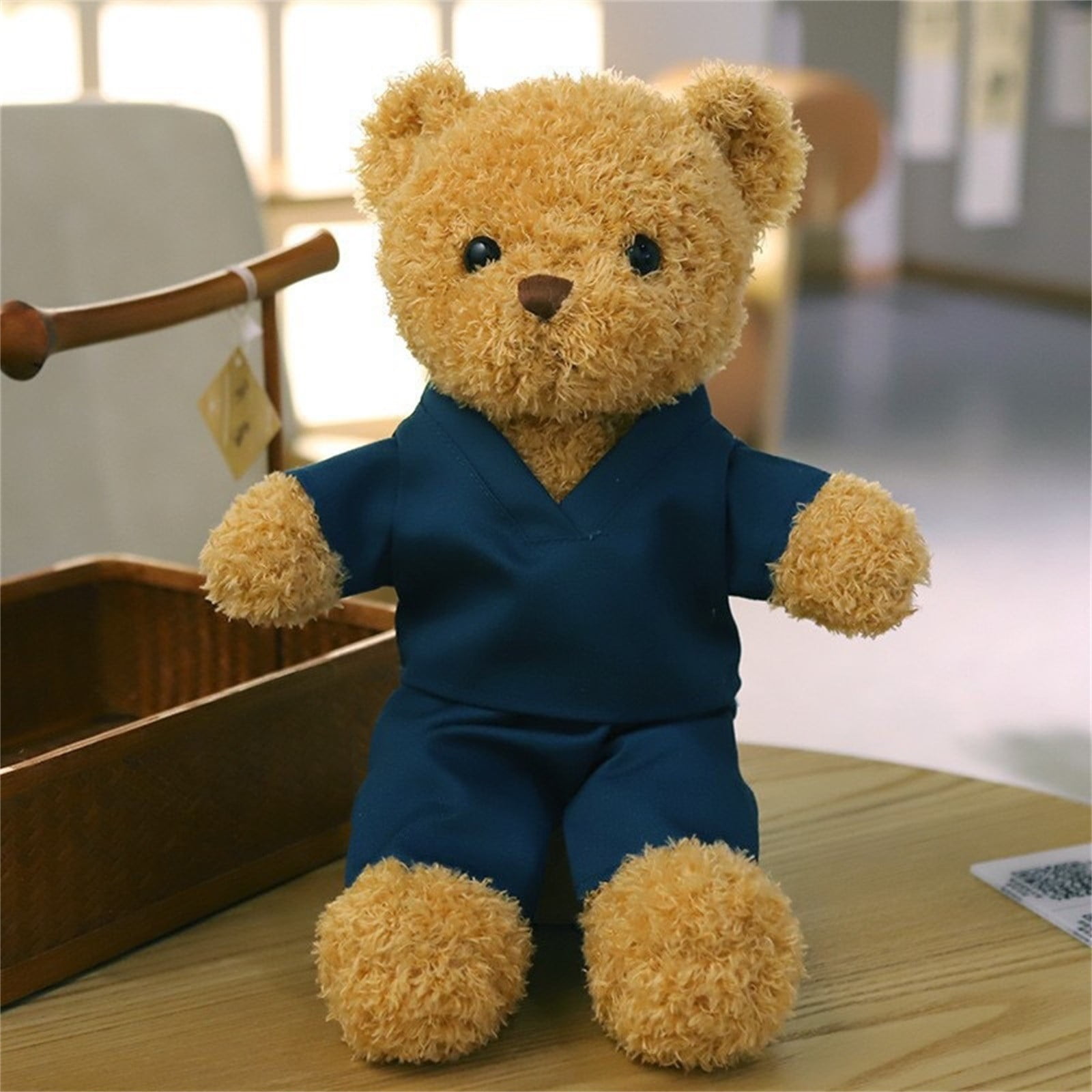 WovenWink Teddy Bear Dolls Plush Toys - 11.8" Brown Male Nurse Uniform ...