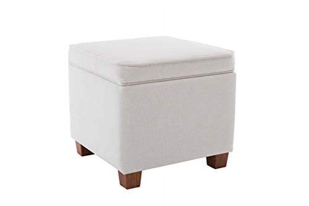 Wovenbyrd Classic 17.5-inch Wide Square Storage Ottoman Footstool with ...
