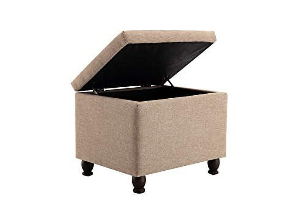 Wovenbyrd Classic 18-Inch Wide Rectangular Storage Ottoman Footstool ...