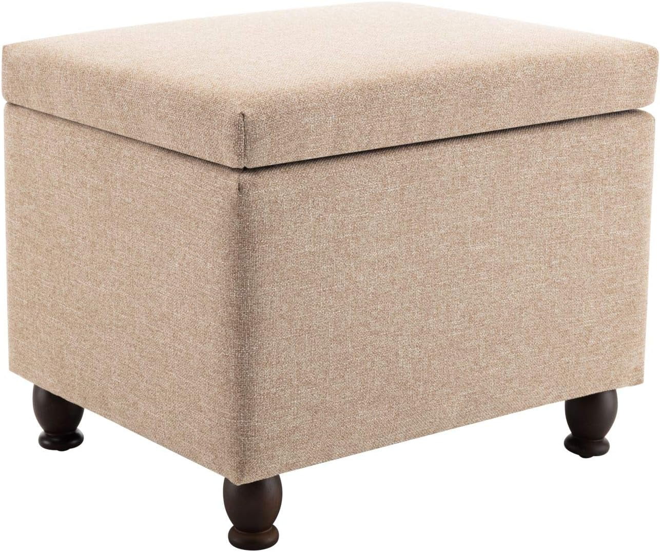 Wovenbyrd Classic 18-Inch Wide Rectangular Storage Ottoman Footstool ...