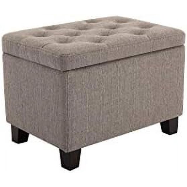 Wovenbyrd Classic 24-Inch Wide Rectangular Tufted Storage Ottoman ...