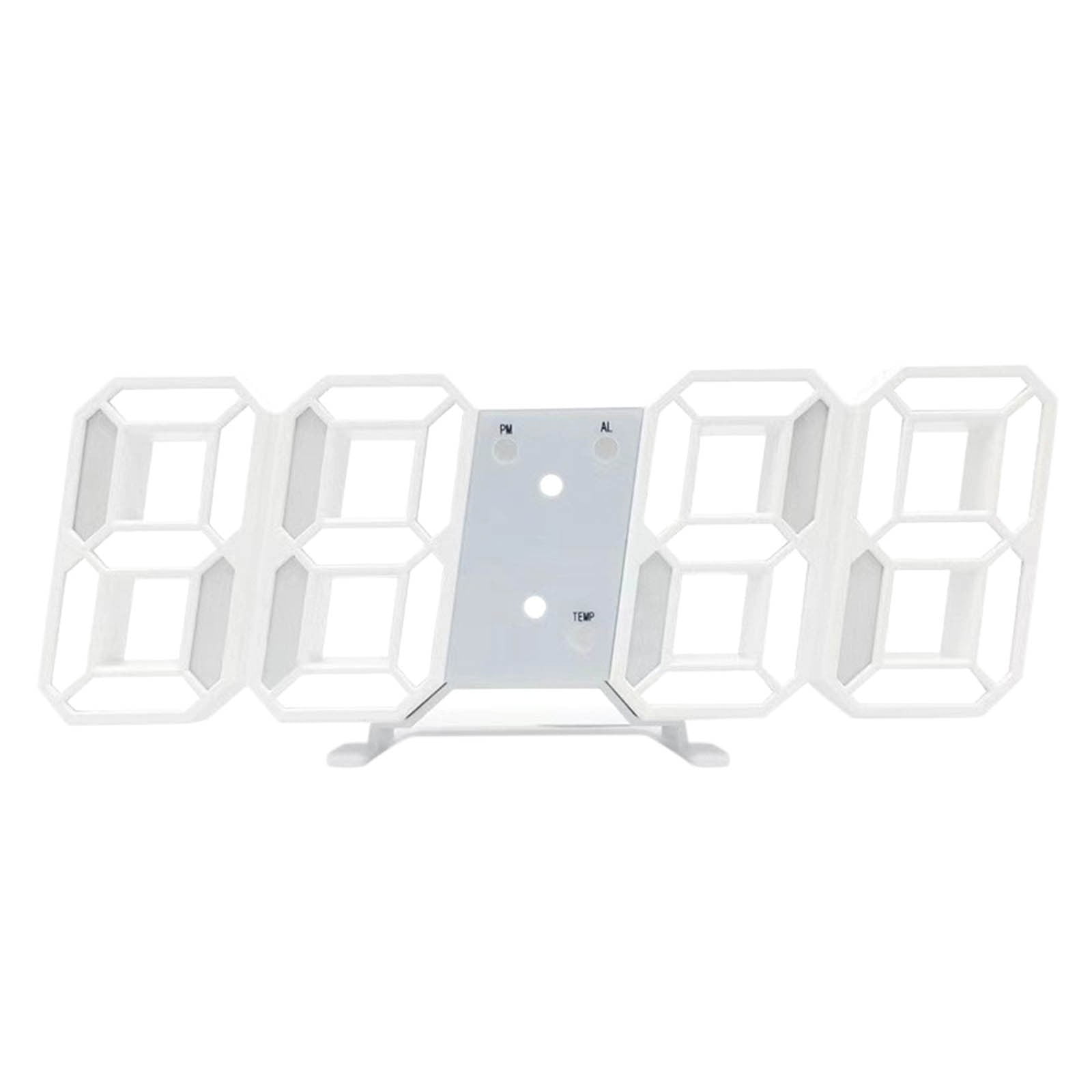 Wovilon 3D Led Digital Clock Wall Deco Glowing Night Mode Adjastable ...