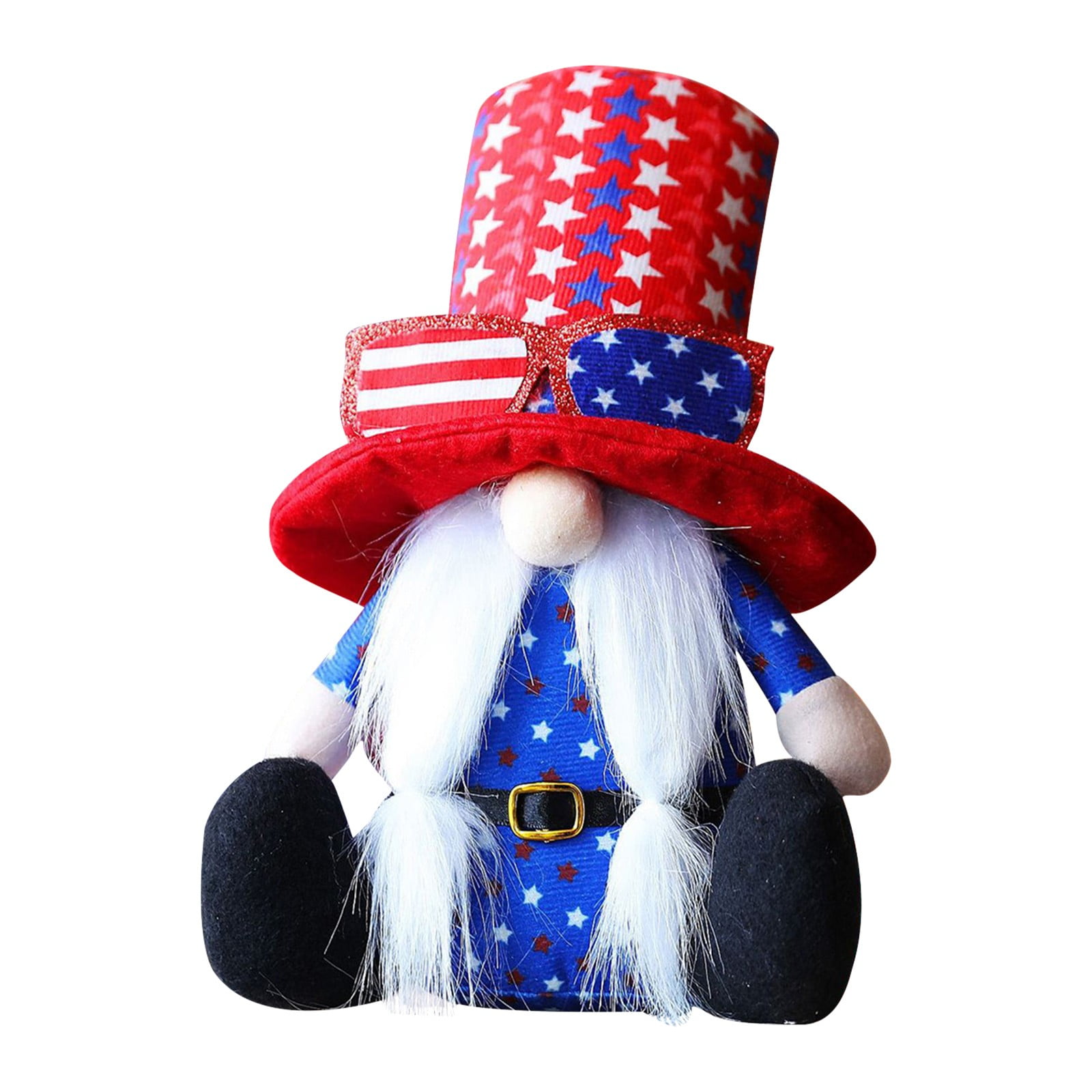 Wovilon 4Th Of July Patriotic Gnome Plush Elf Decorations Independence Gnome Doll Handmade ...