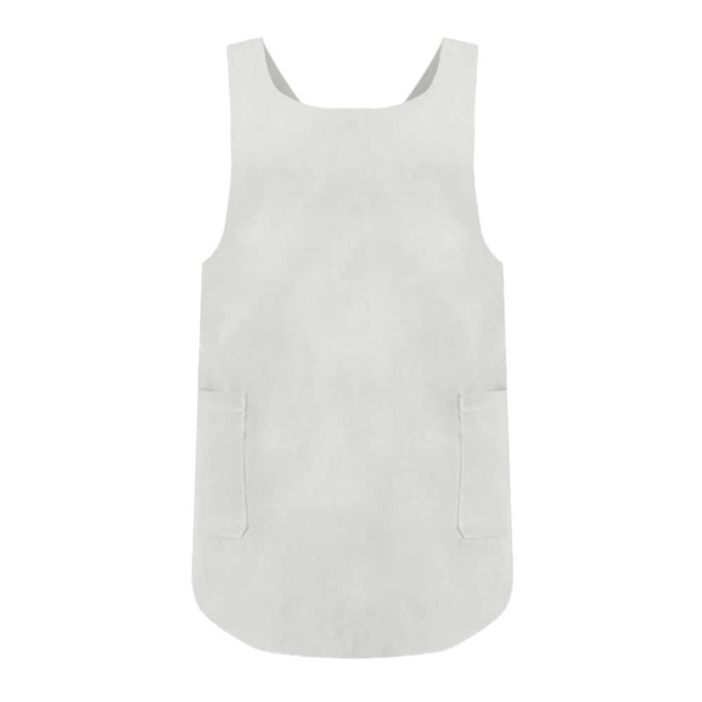 Wovilon Aprons For Women With Pockets Women Cotton Linen Cross Back ...