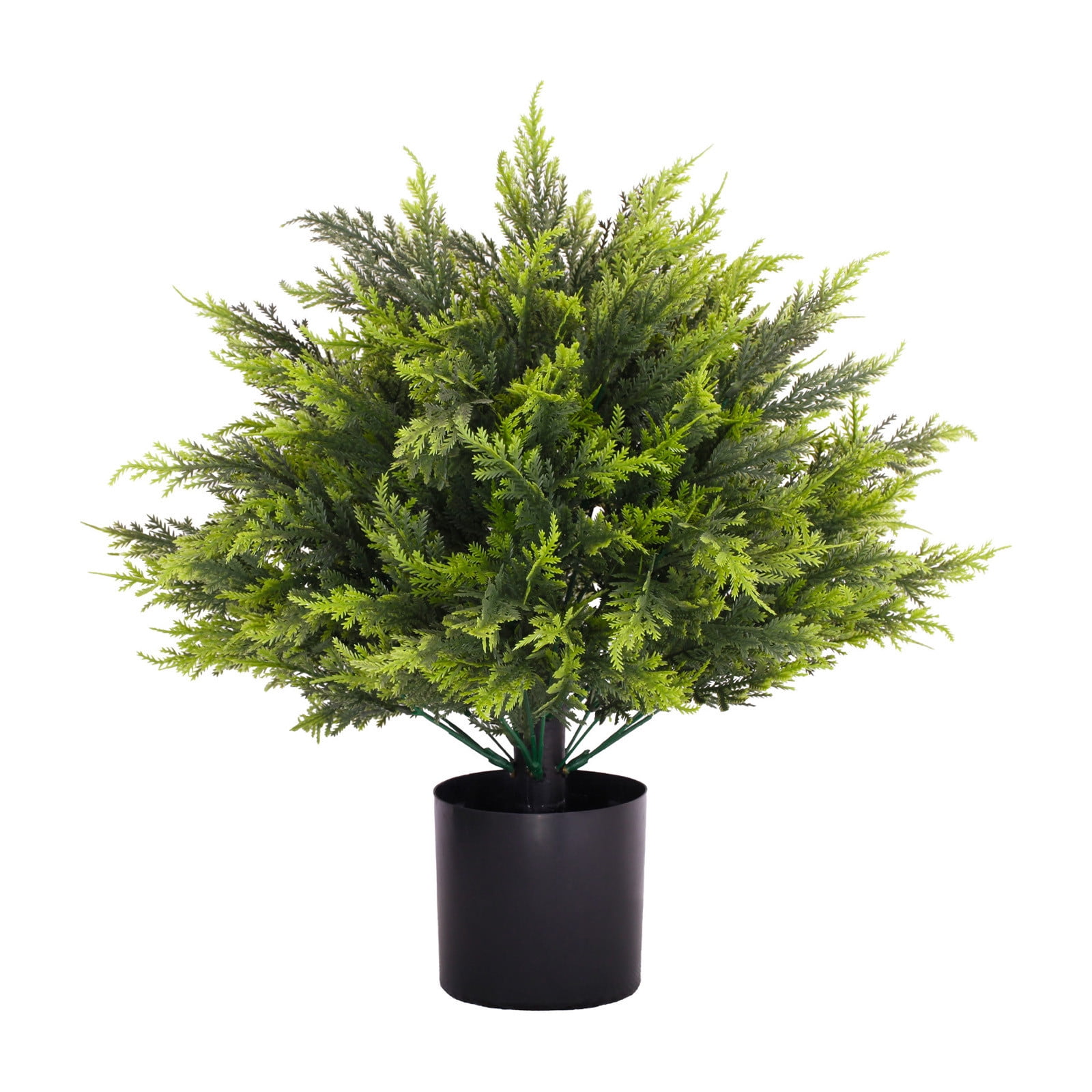 Wovilon Artificial Cedar Topiary Ball Trees For Outdoors With Ground ...