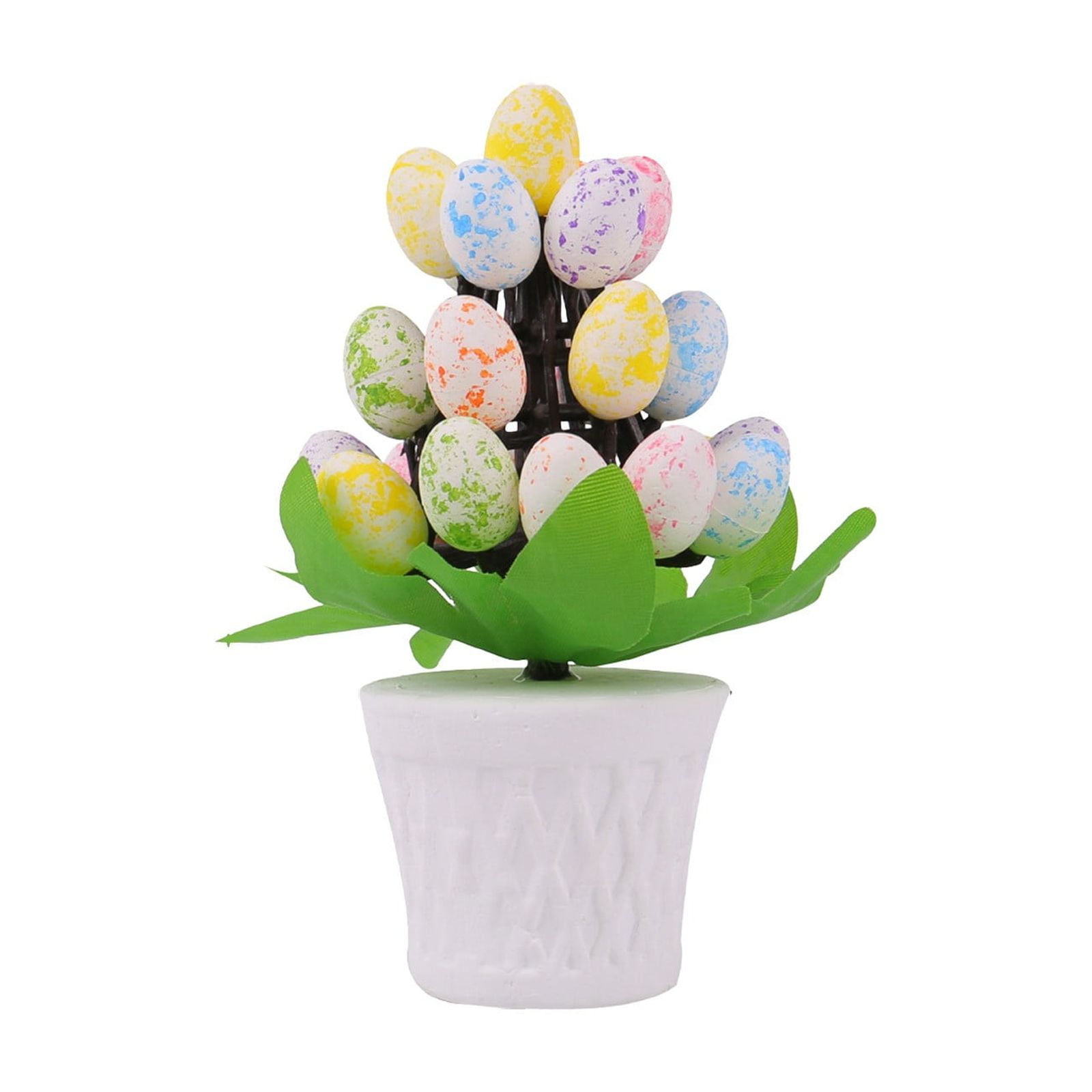 Wovilon Artificial Easter Eggs Potted Easter Decor Foam Easter Eggs Pot ...