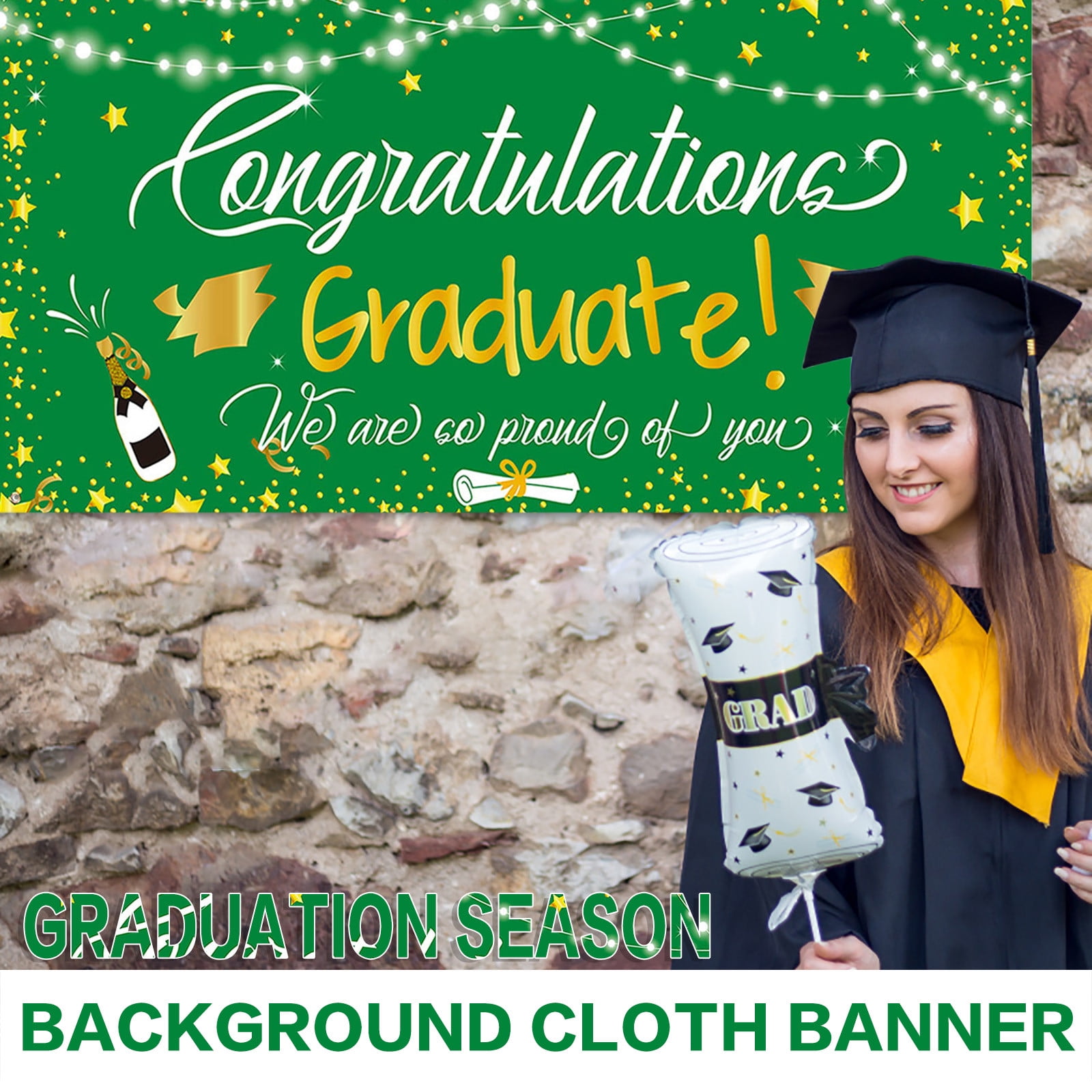 Wovilon Banners And Signs Customize Large Class Of 2022 Graduate Banner ...