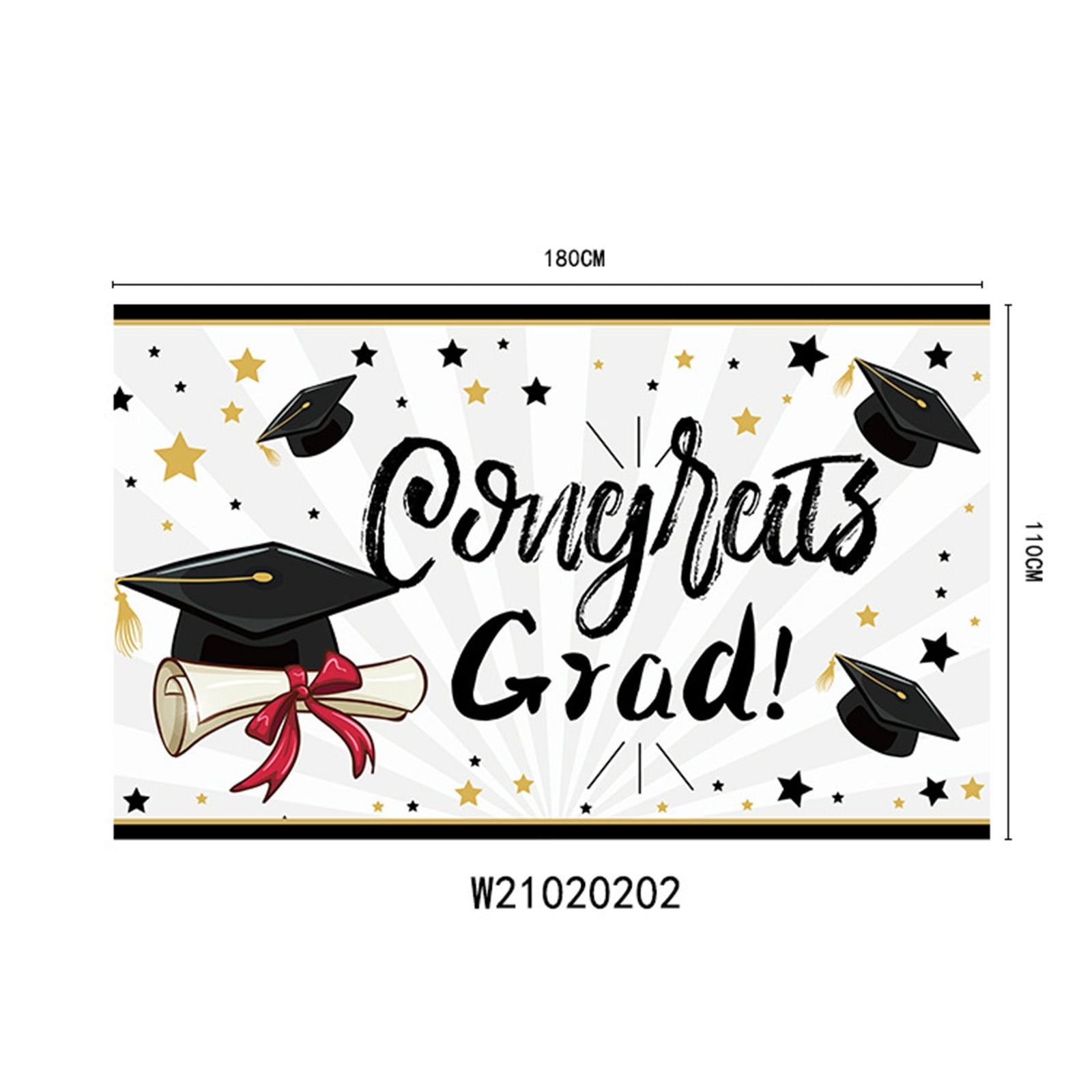 Wovilon Banners And Signs Customize Large Graduation Party Banner ...