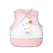 MQLKF Baby Waterproof Long-sleeved Striped Anti-wearing Cartoon Bib ...