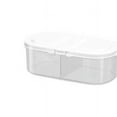 Wovilon Clear Food Organizer Box Double Compartment, Storage Boxes with ...