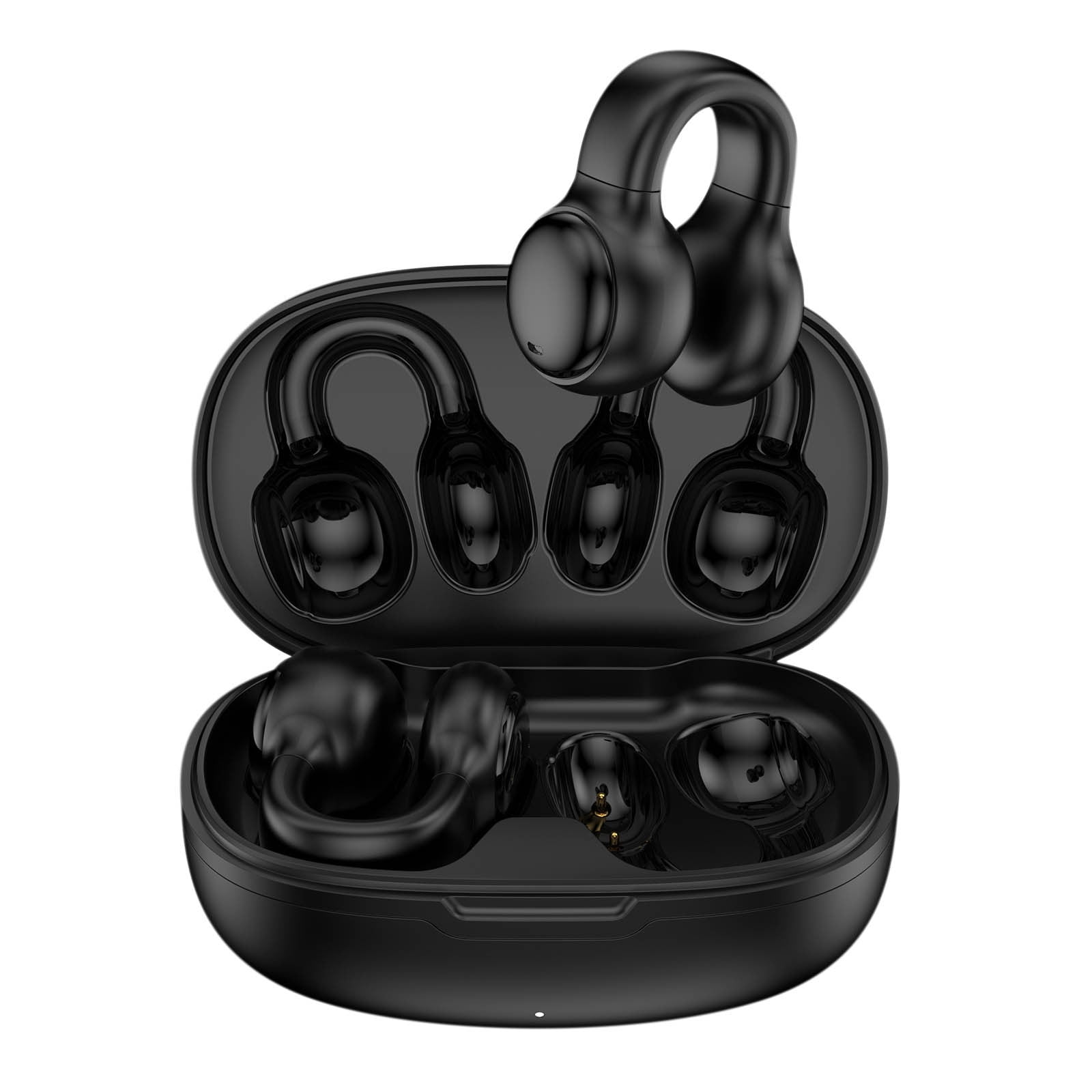 Wovilon Clip-On Type Bone Conduction Bluetooth Earbuds With Charging ...