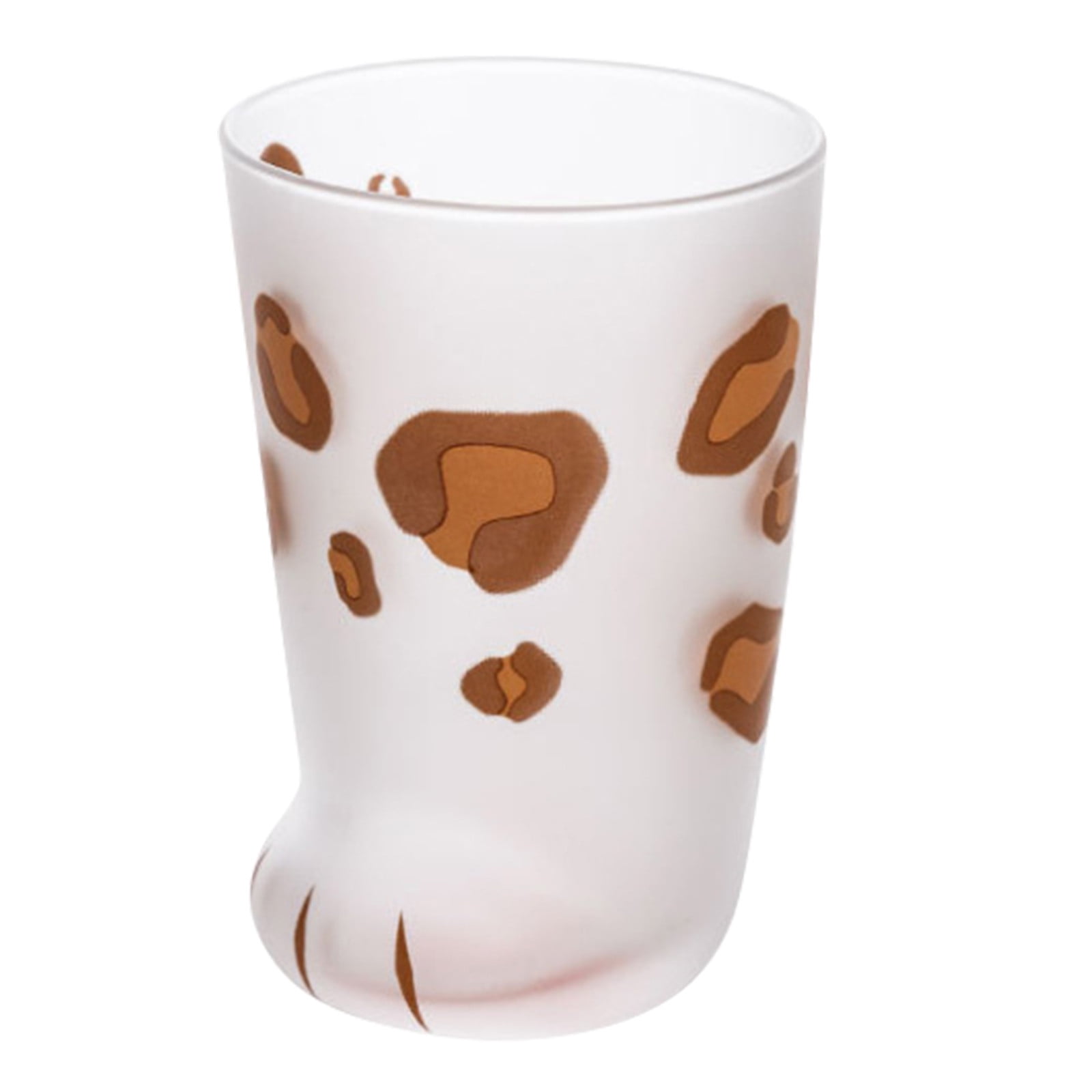 Wovilon Coffee Cups Creative Animal Cat Foot Glass Cup Frosted Cat Claw ...