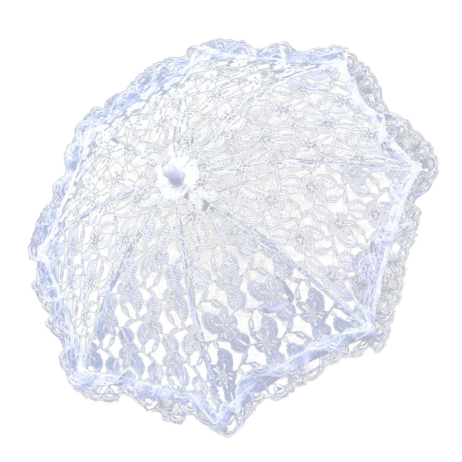 Wovilon Craft White Lace Decorative Umbrella Photography Scene Prop Umbrella Easter Photo Props ...