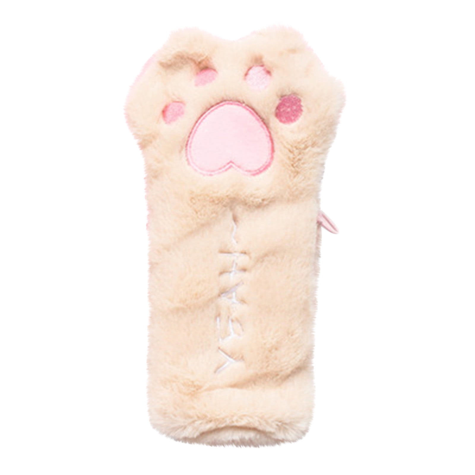 Wovilon Cute Cat Paw Pen Bag Student Large-Capacity Stationery Bag ...