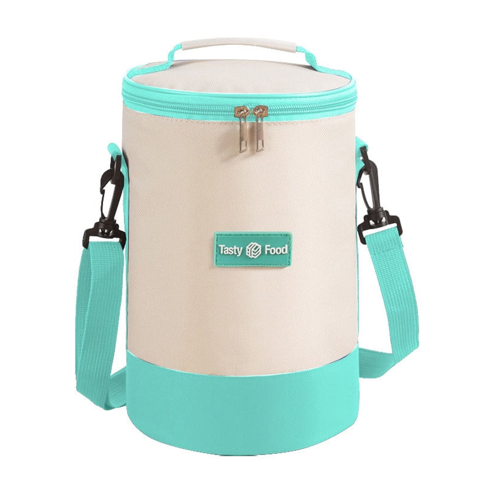 Wovilon Cylinder Insulated Bag Shoulder Strap Model Round Multi-Layer ...