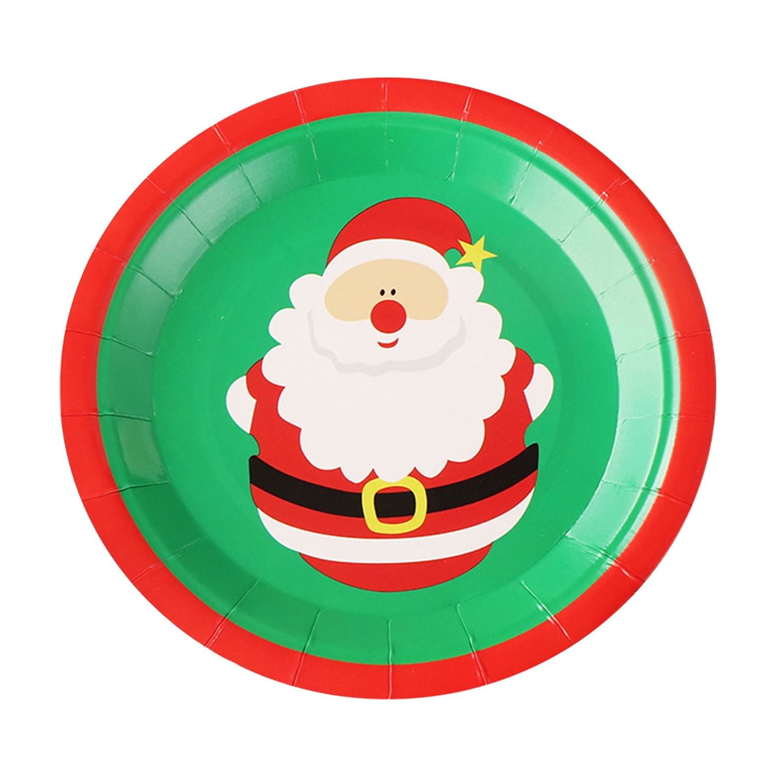 Wovilon Disposable Painted Paper Plates For Christmas Parties Water ...