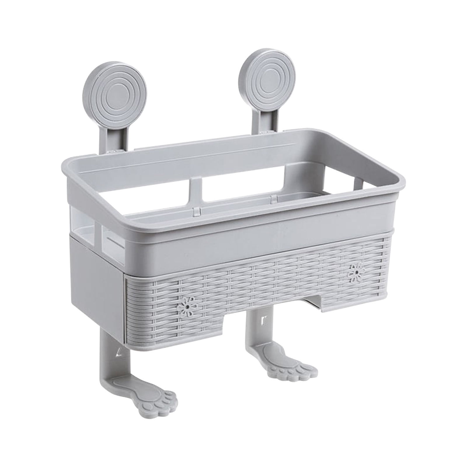 Wovilon Double Tier Shower Shelf Double Drawer Organizer One Second ...