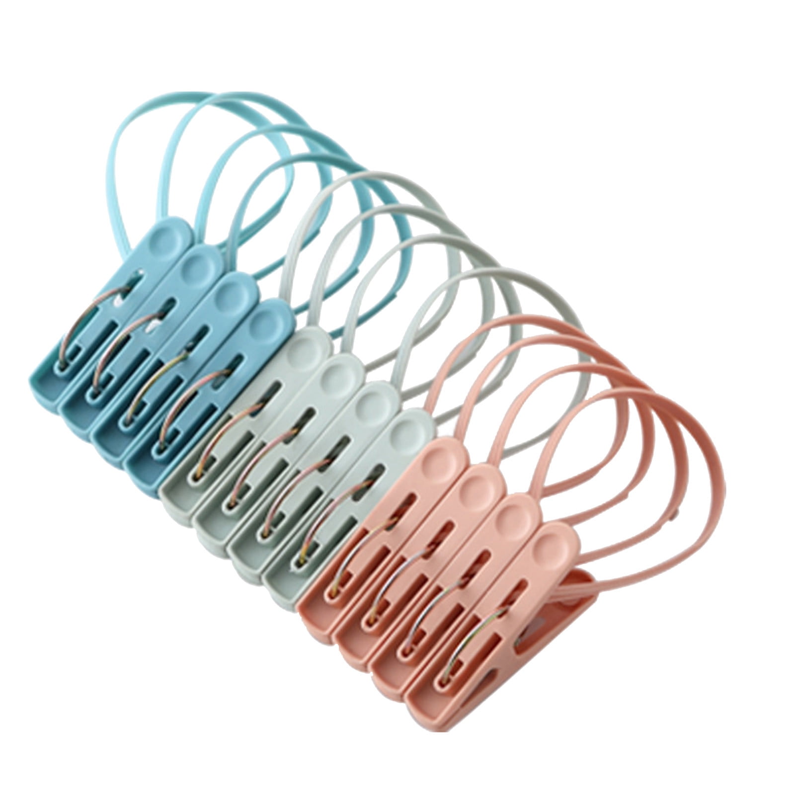Wovilon Drying Plastic Clip Clothespin Cable With Clothespin Portable ...