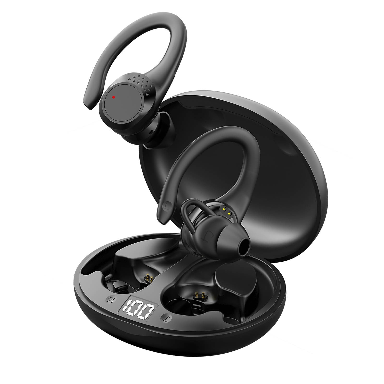 Wovilon Ear Hook Type Bluetooth Earbuds With Charging Case Long ...