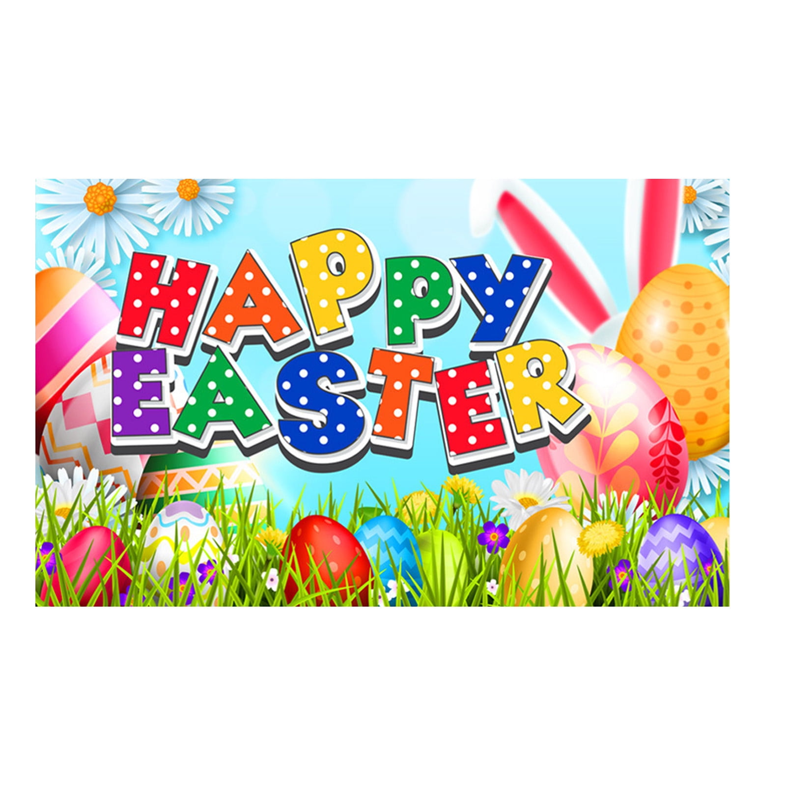 Wovilon Easter Banners 3 Different Sizes Holiday Banners Easter ...