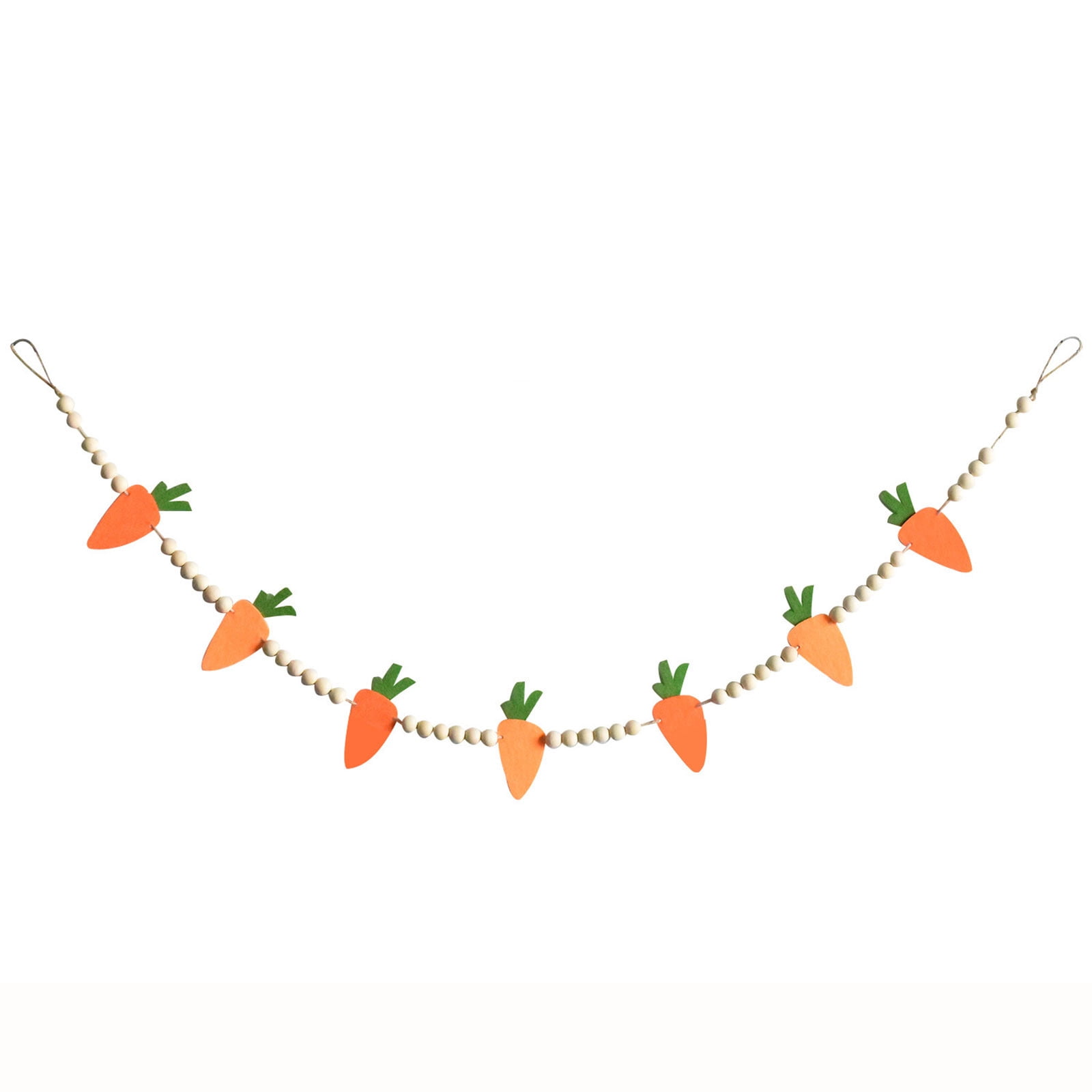 Wovilon Easter Carrot Felts Bead Pulling Flag Home Festival Decoration ...