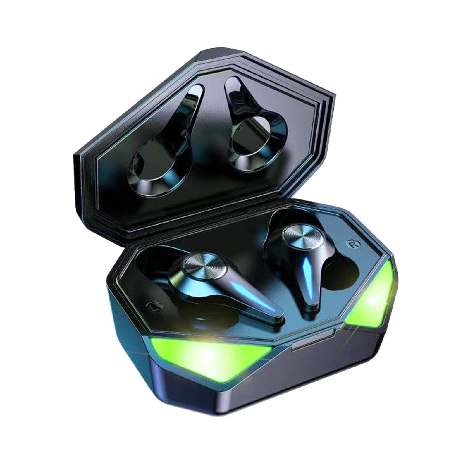 Wovilon Gaming Bluetooth Earbuds With Charging Case Led Battery Display ...