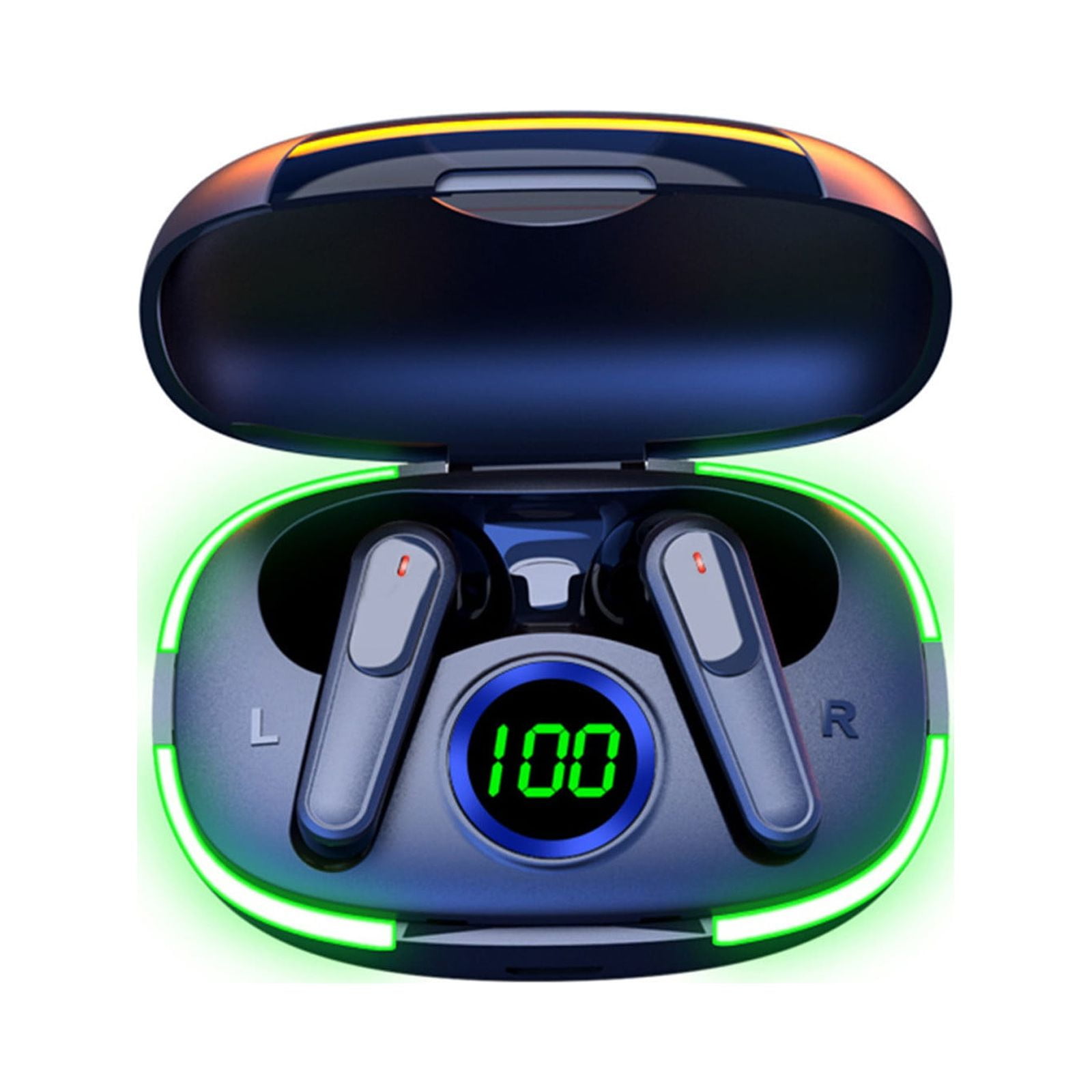 Wovilon Gaming Lighting Up Bluetooth Earbuds With Charging Case Long ...