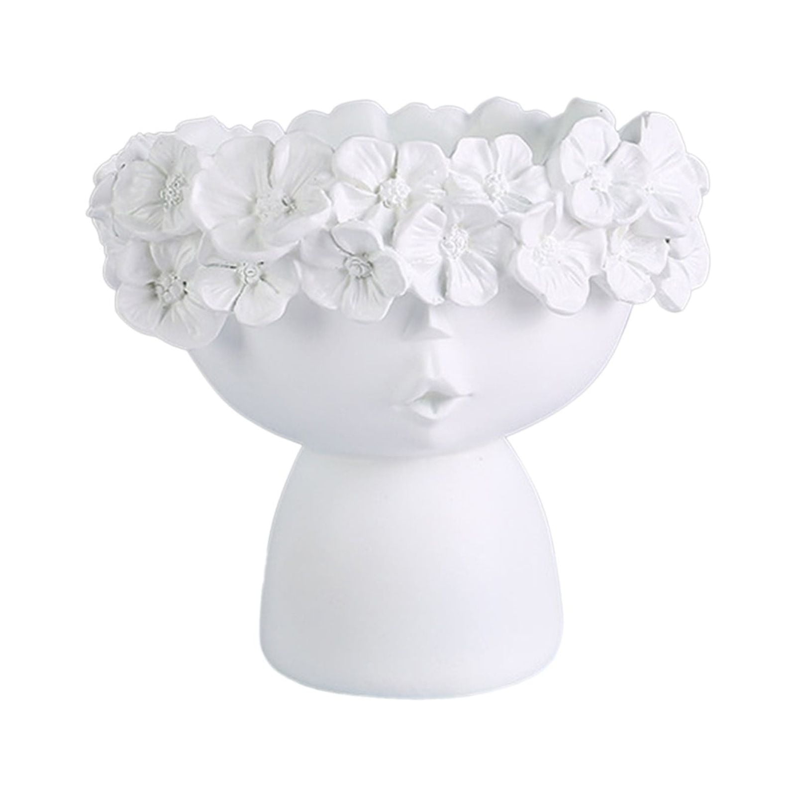 Wovilon Garland Flower Wreath Girl Vase Crown Storage Box Doll Head ...