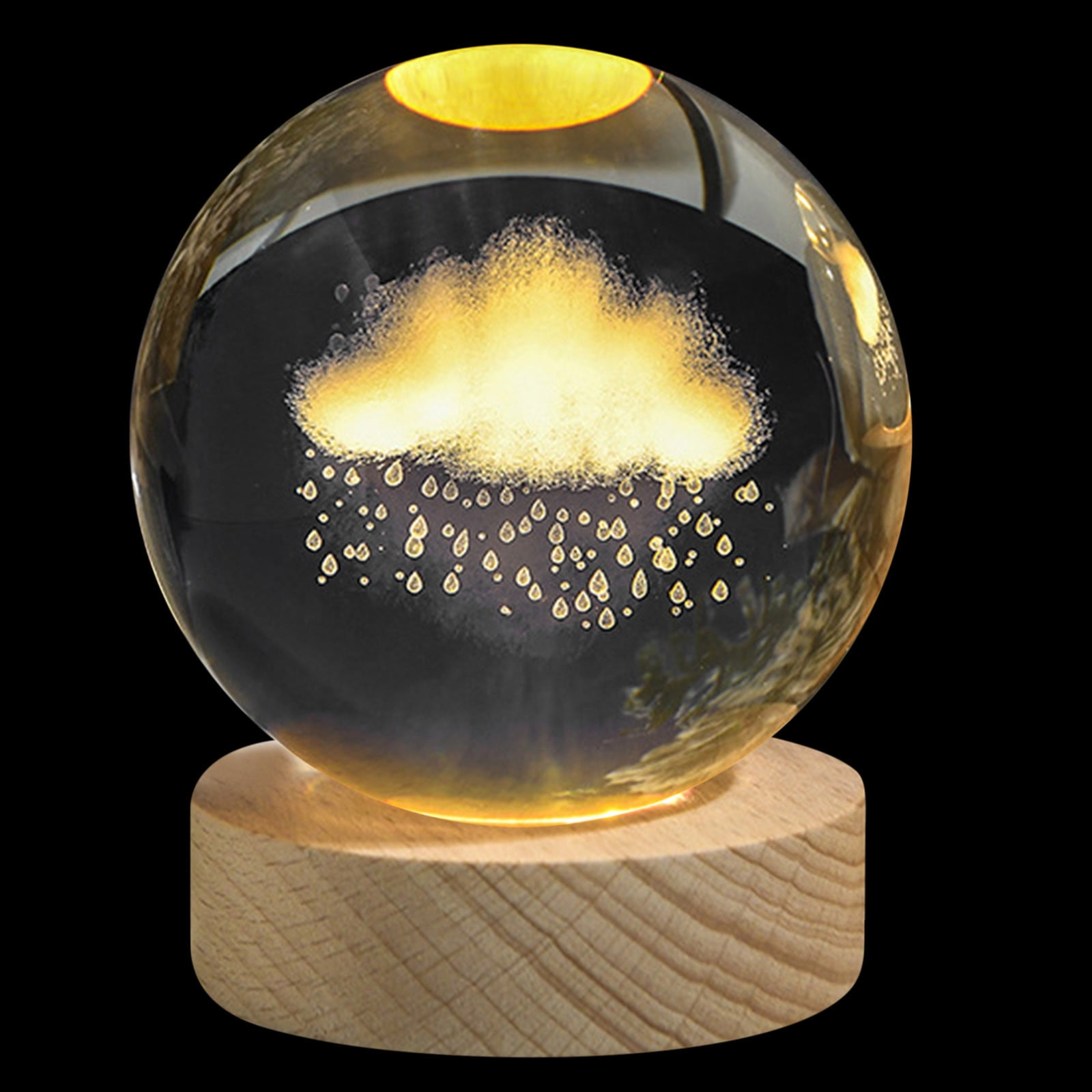 Wovilon Glowing Planetary Galaxy Astronaut Crystal Ball Night Lights ...