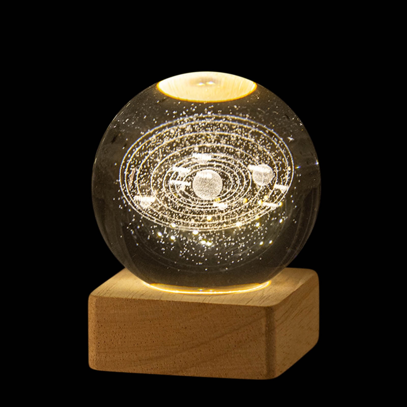 Wovilon Glowing Planetary Galaxy Astronaut Crystal Ball Night Lights ...