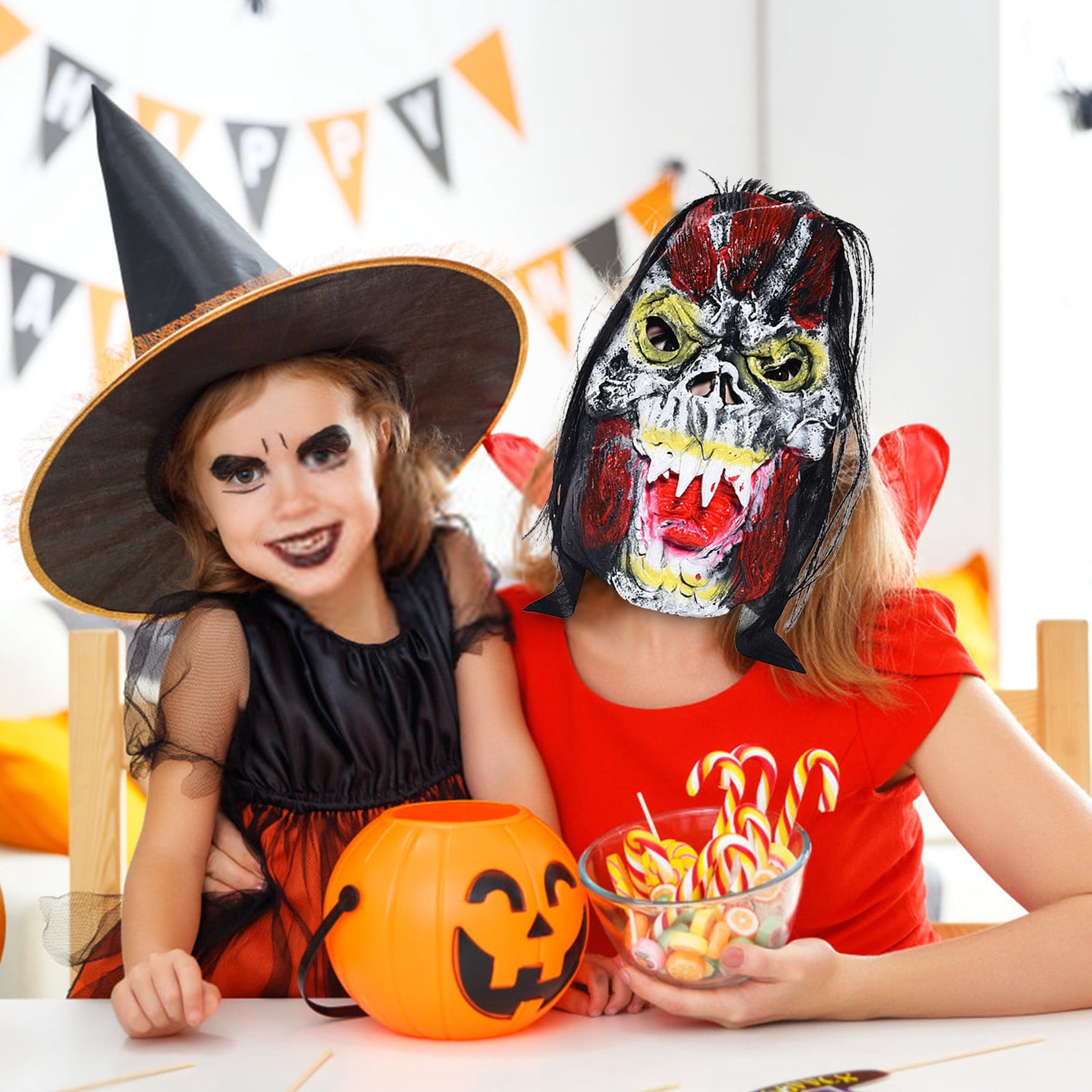 Wovilon Halloween Party Favors Halloween Costume Party Mask Natural ...