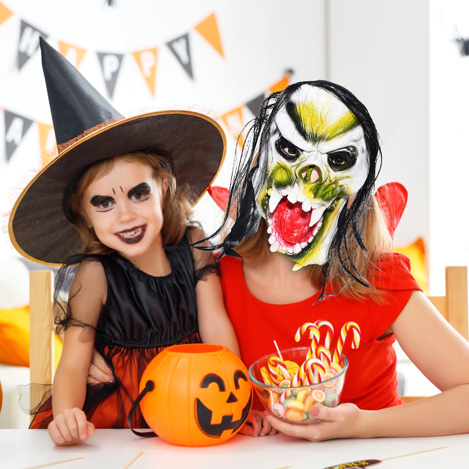 Wovilon Halloween Party Favors Halloween Costume Party Mask Natural ...