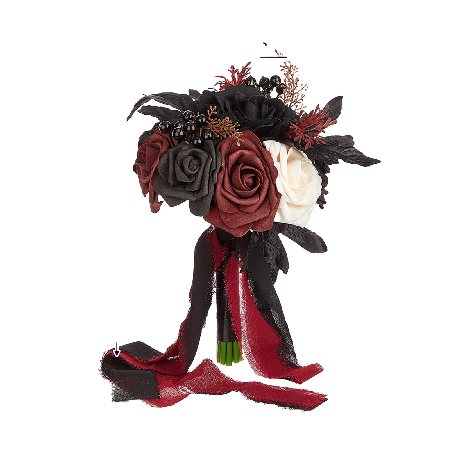 Wovilon Halloween Scary Table Decorations Maple Leaf Rose Bouquet ...