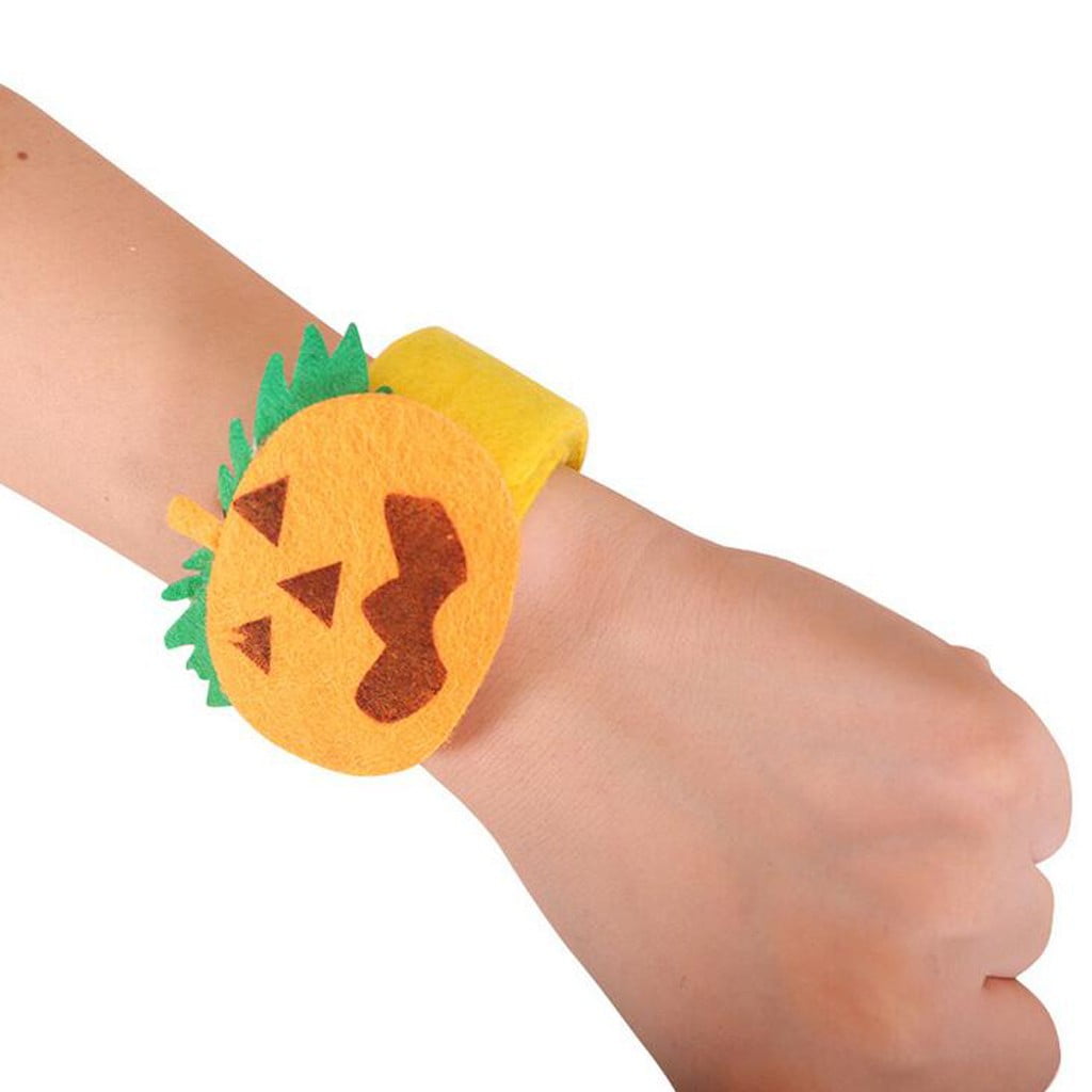 Wovilon Halloween Slap Bracelet Wristbands, Kid Halloween Party Favor ...