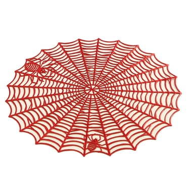 Halloween Glossy Purple Spider Web Vinyl CutOut Placemat Spiderweb ...