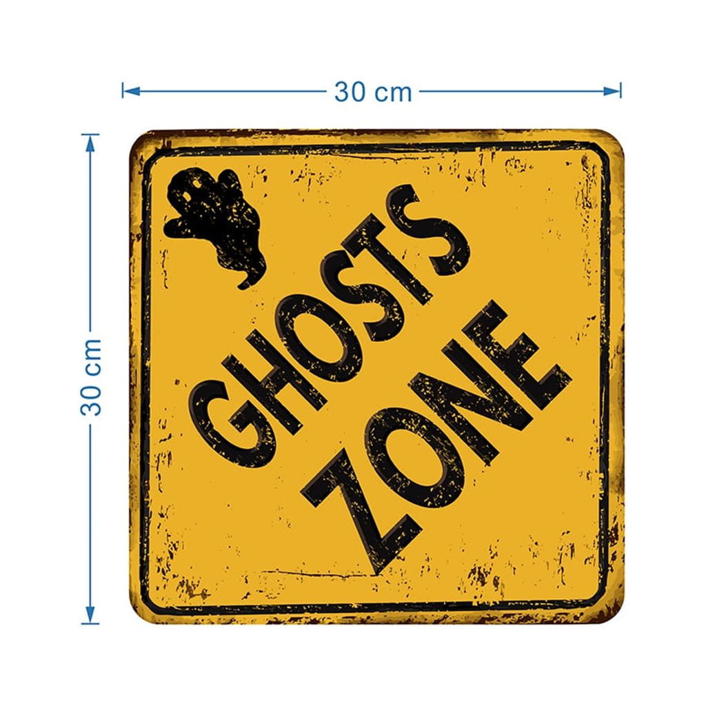 Wovilon Halloween Warning Label Ghosts Zone Label Wall Sticker Window ...