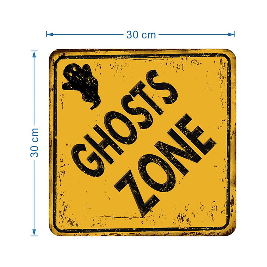 Wovilon Halloween Warning Label Ghosts Zone Label Wall Sticker Window ...