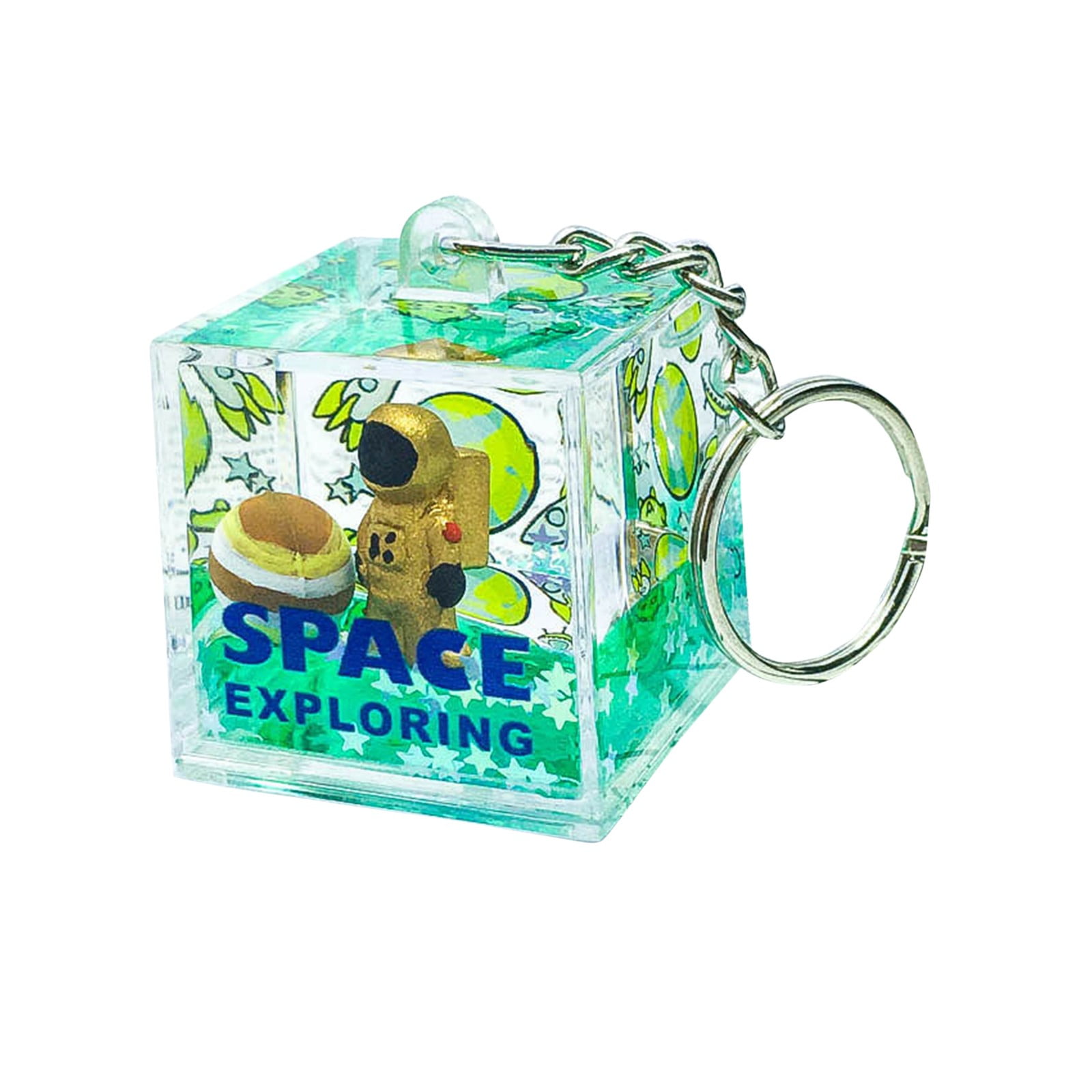 Wovilon Hanging Ornaments Creative Astronaut Liquid Quicksand Pendant ...