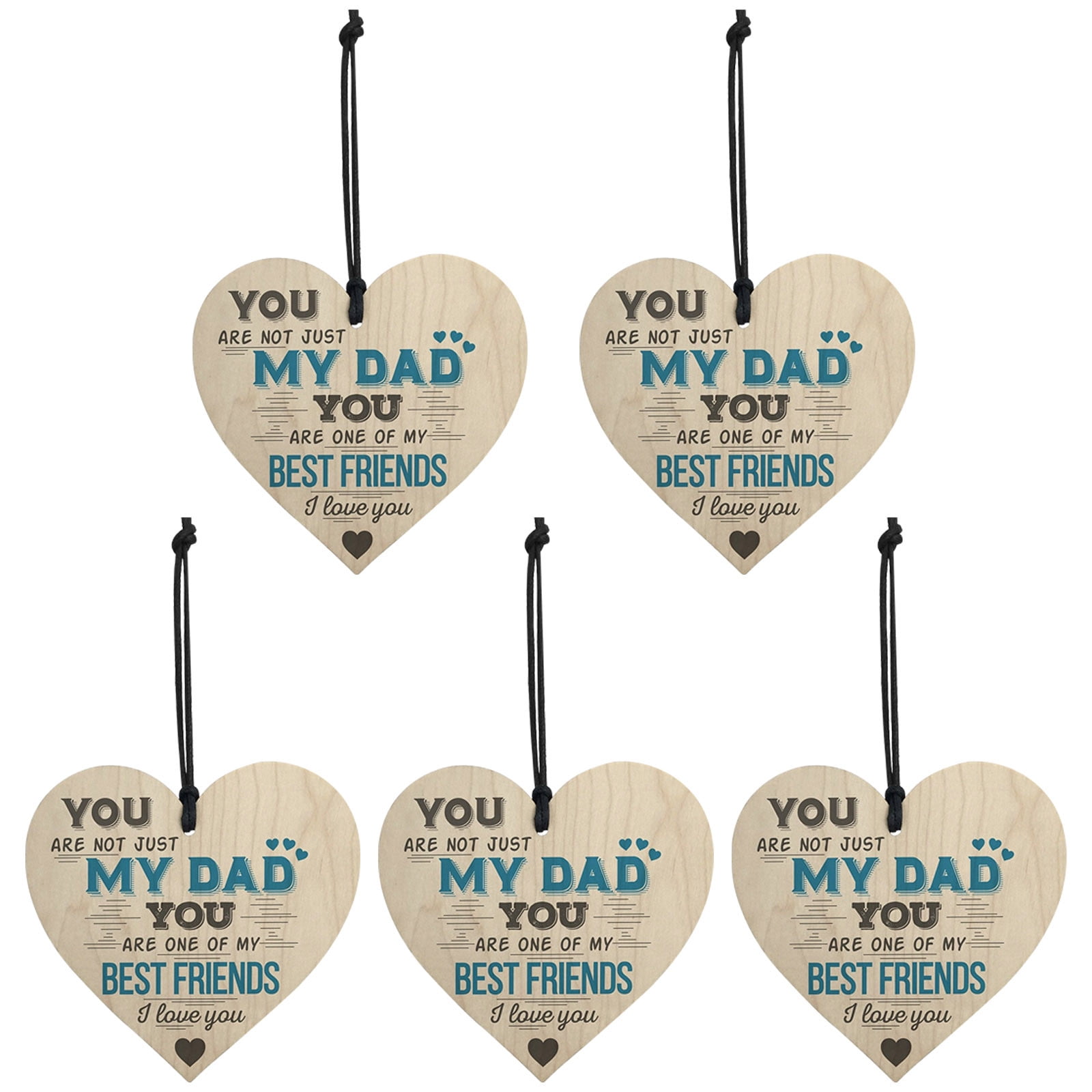 Wovilon Hanging Ornaments New Father'S Day Decorations Wooden Love ...