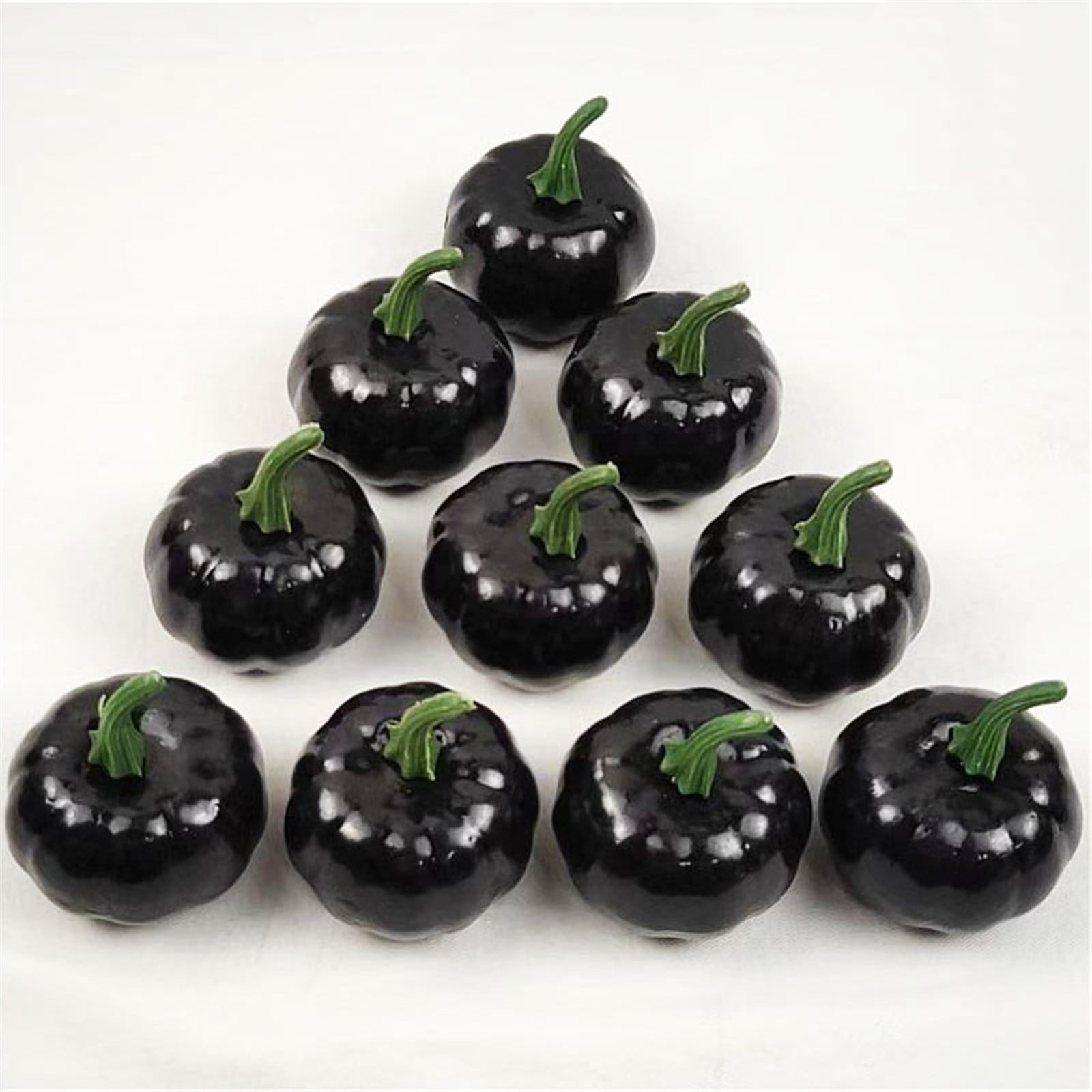 Wovilon Harvest Black Mini Artificial Baby Pumpkins Rustic Decorative ...