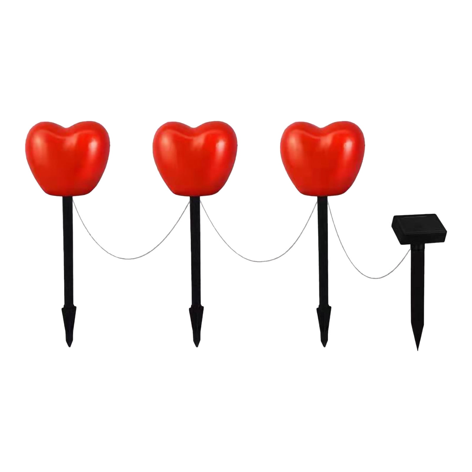 Wovilon Heart Shaped Insert Land Type Solar Lights, Decorative Garden ...