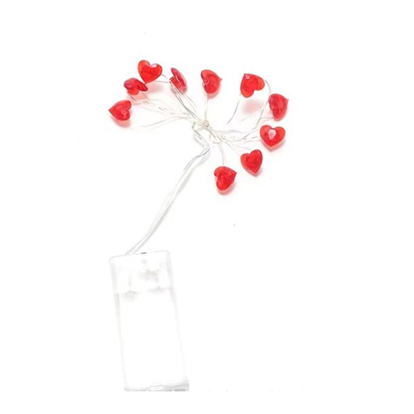 Wovilon Heart-shaped Lights 78.7ft LED Love Flashing Lights Battery ...