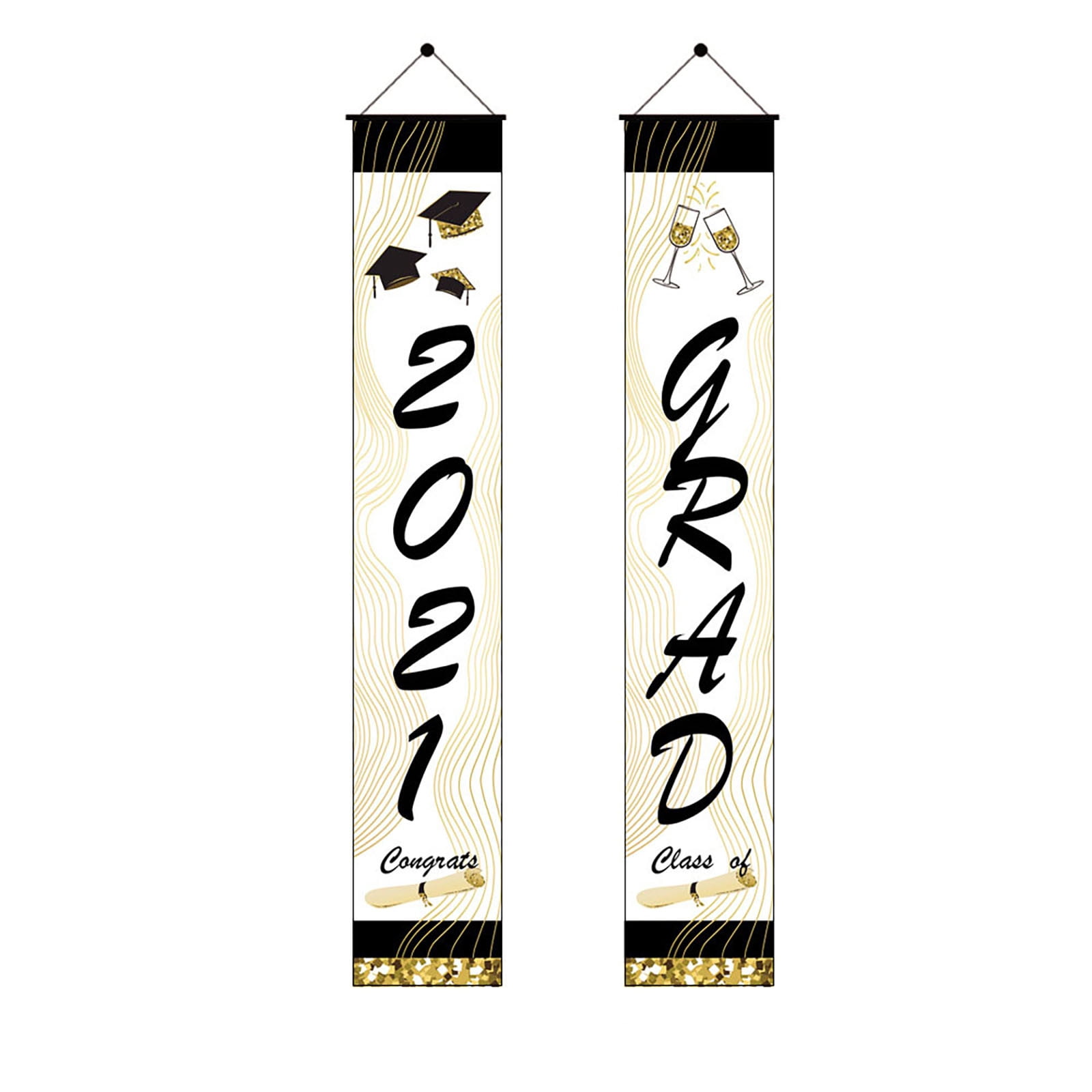 Wovilon Home Decor for Living Room 2021 Graduation Banners Hanging ...