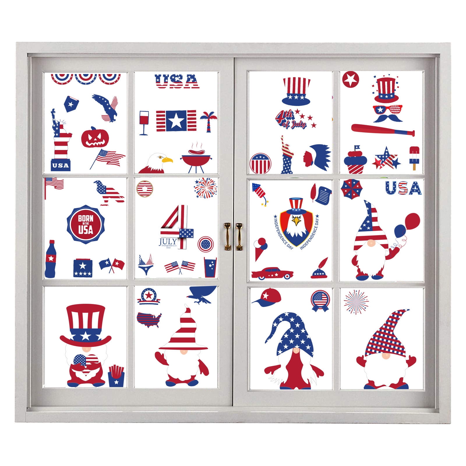 Wovilon Home Decor for Living Room 4Th-July Window Clings Decorations ...