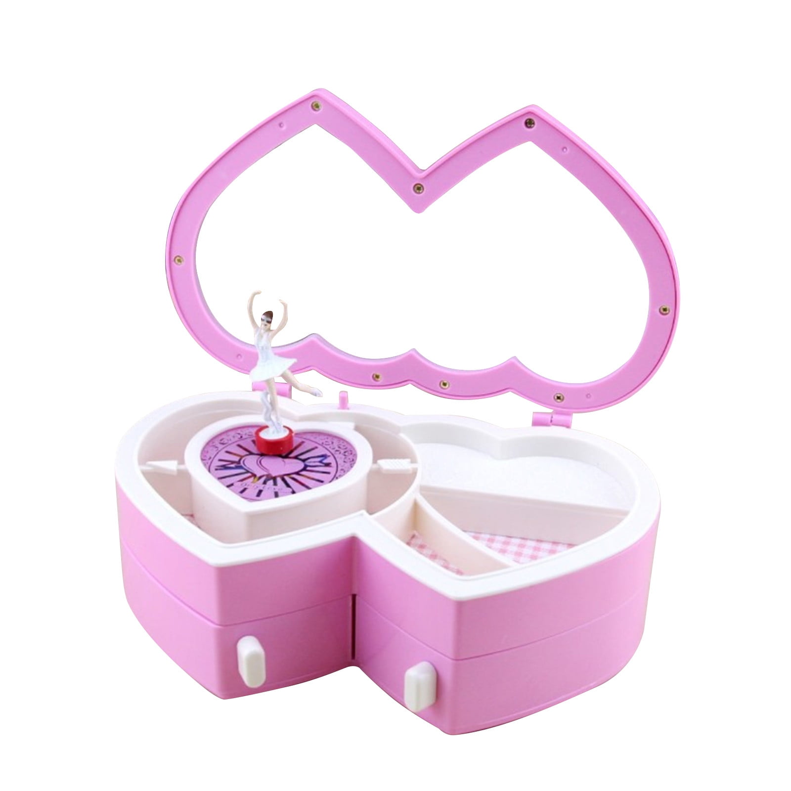 Wovilon Home Decor for Living Room Double Heart Dancing Girl Music Box ...