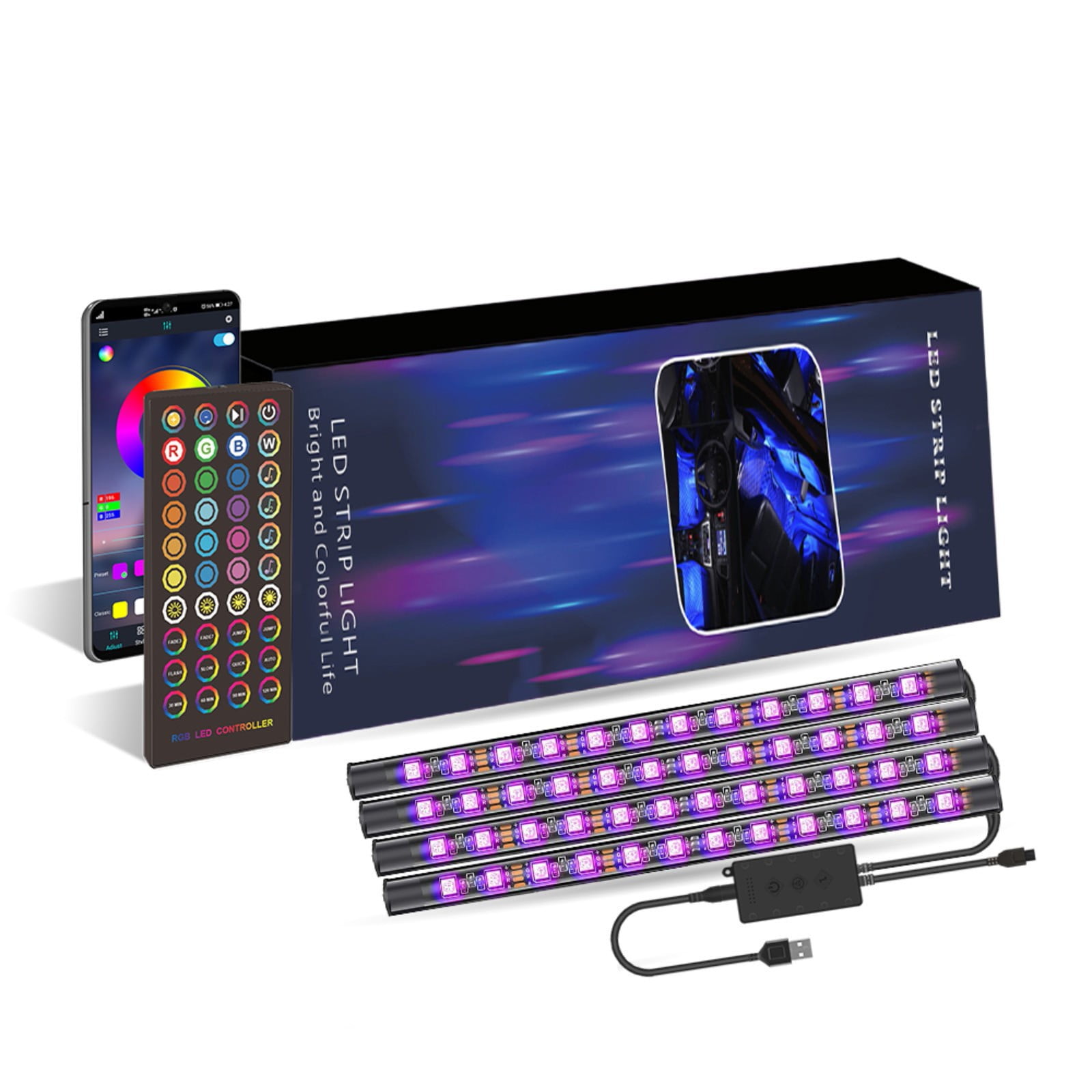 Wovilon Home Decor for Living Room Multi-Color Remote Control Light Kit ...